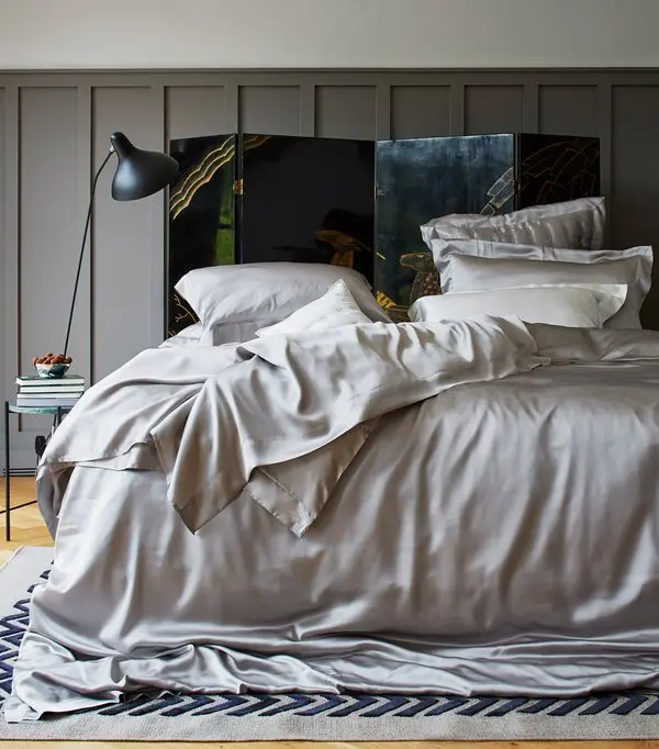 Gingerlily Silk Duvet Cover - Silver