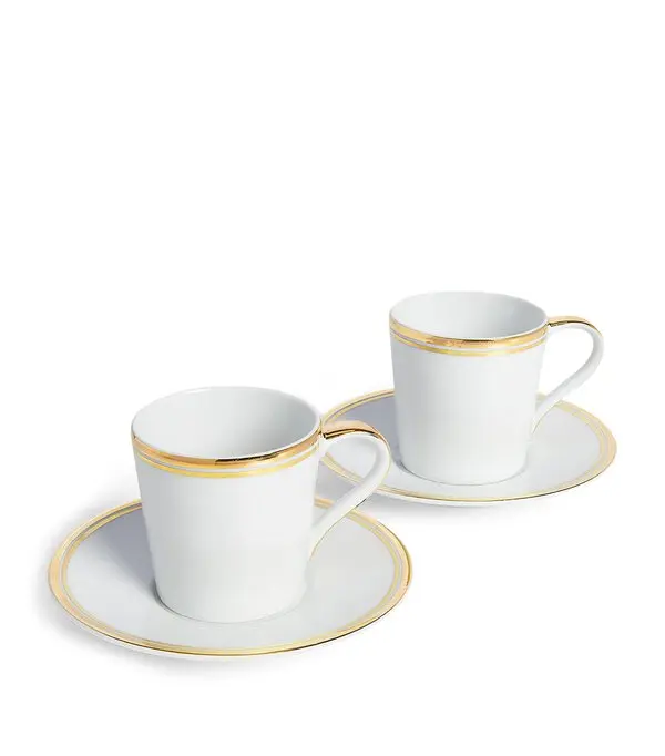 Ralph Lauren Wilshire Espresso Cup And Saucer - Gold