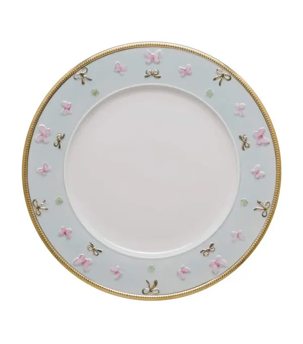 VILLARI Blooming Butterfly Plate - Blue