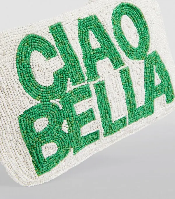 THE JACKSONS Bead-embellished Ciao Bella Clutch Bag