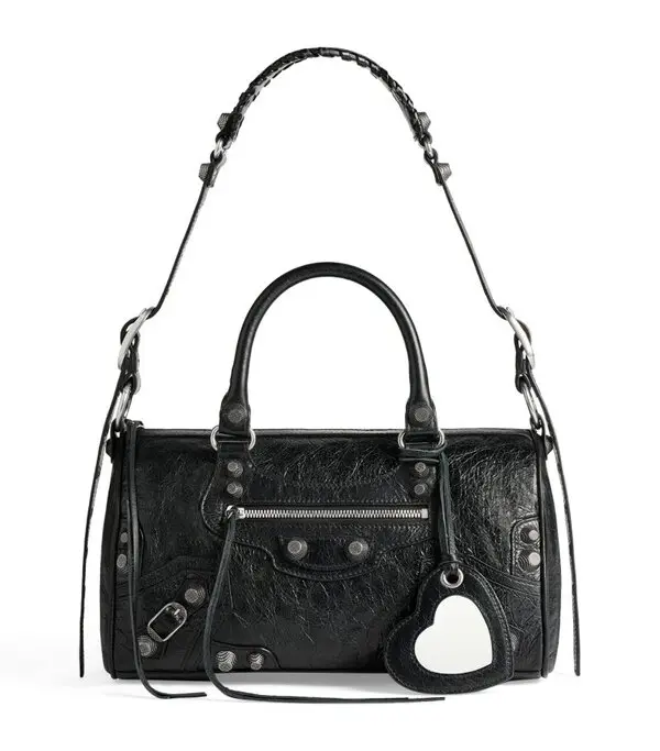 Balenciaga Medium Leather Le Cagole Duffle Bag - Black | Editorialist