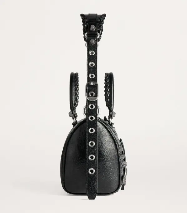 Balenciaga Medium Leather Le Cagole Duffle Bag - Black | Editorialist