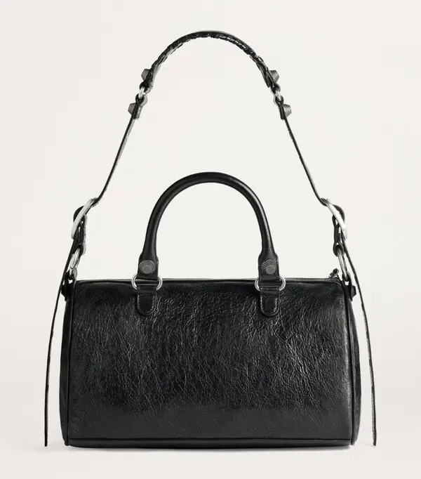 Balenciaga Medium Leather Le Cagole Duffle Bag - Black | Editorialist