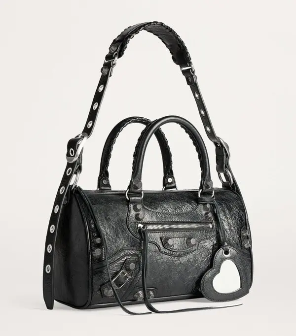 Balenciaga Medium Leather Le Cagole Duffle Bag - Black | Editorialist