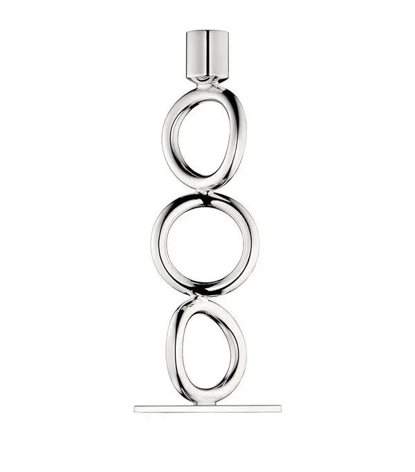 Christofle Plated Vertigo 3-rings Candlestick
