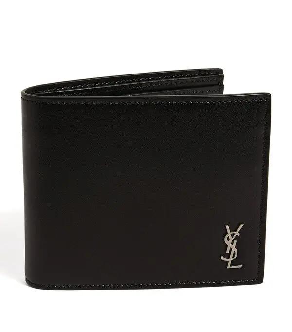 Saint Laurent Leather Monogram East/west Wallet - Black