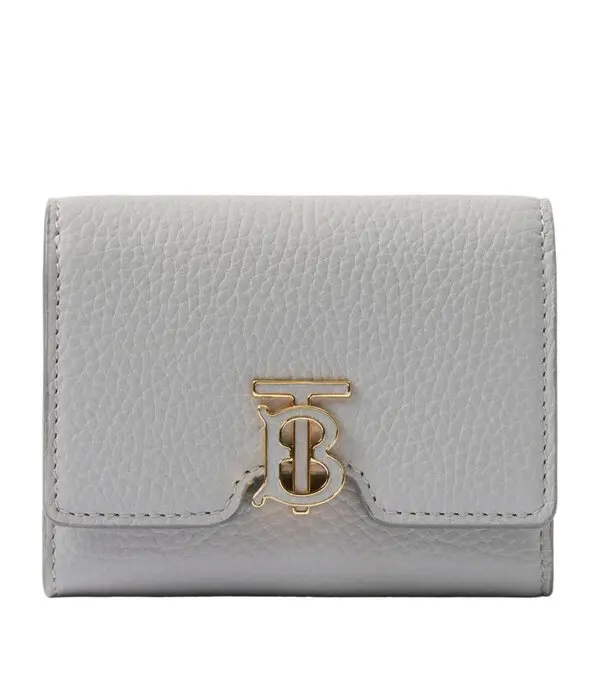 Burberry Grained Leather Tb Monogram Wallet