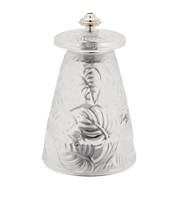 Lalique Feuilles Crystal Salt Grinder