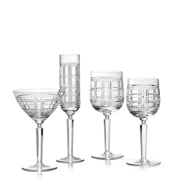 Ralph Lauren Hudson Plaid Champagne Flute