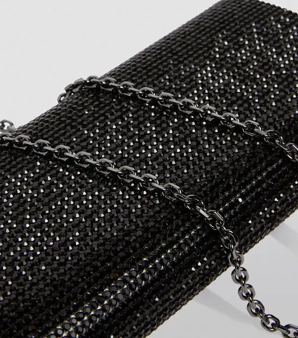 Judith Leiber Perry Crystal-embellished Clutch - Black
