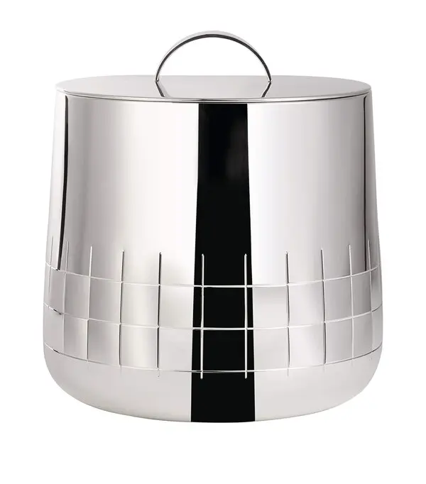 Christofle Plated Graphik Insulated Ice Bucket - Silver
