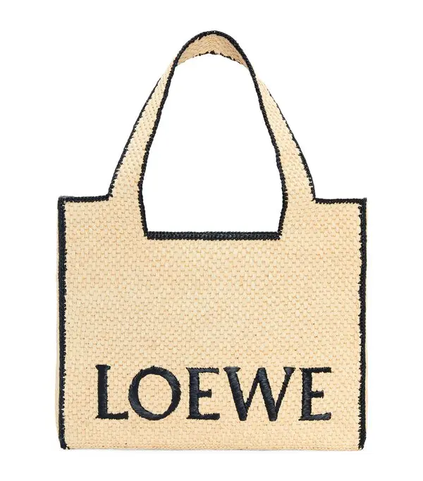 Loewe Large Font Tote Bag - Beige