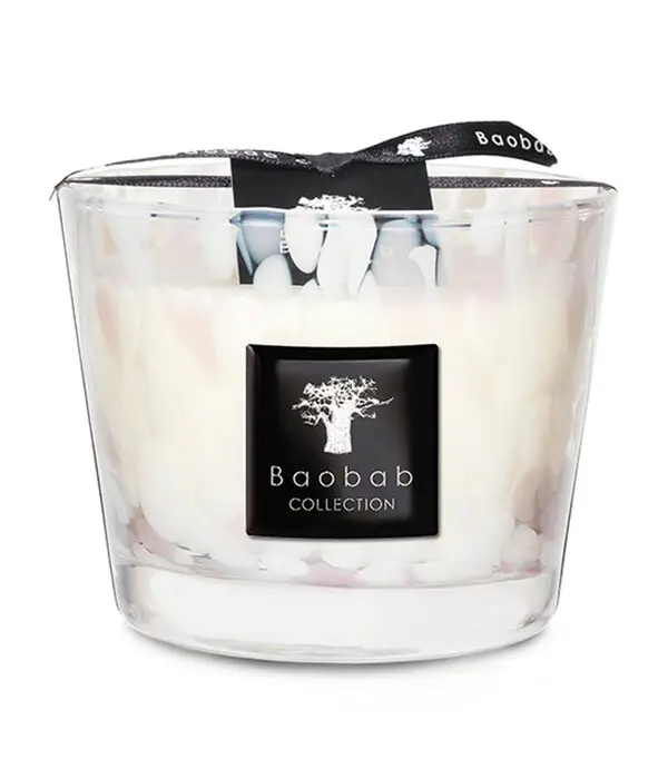 BAOBAB COLLECTION Pearls Candle - White