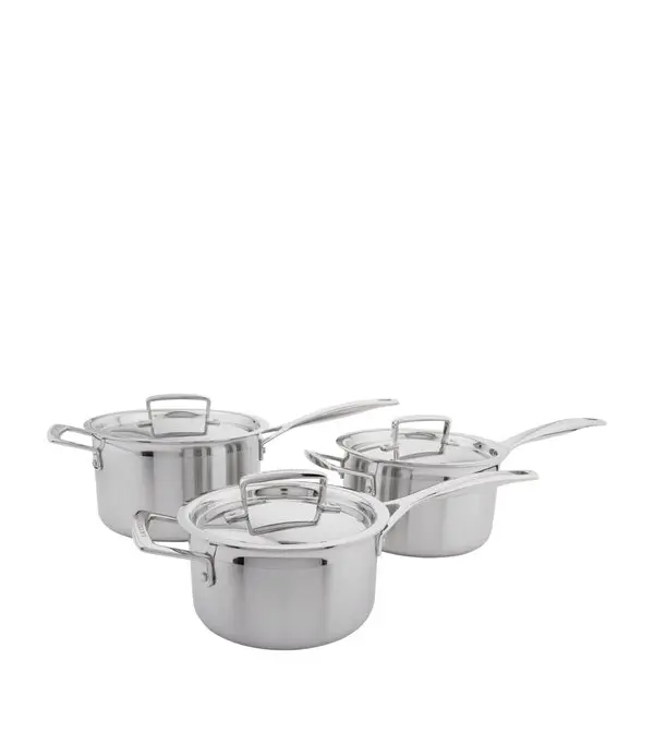 LE CREUSET 3-ply Stainless Steel Saucepans - Silver
