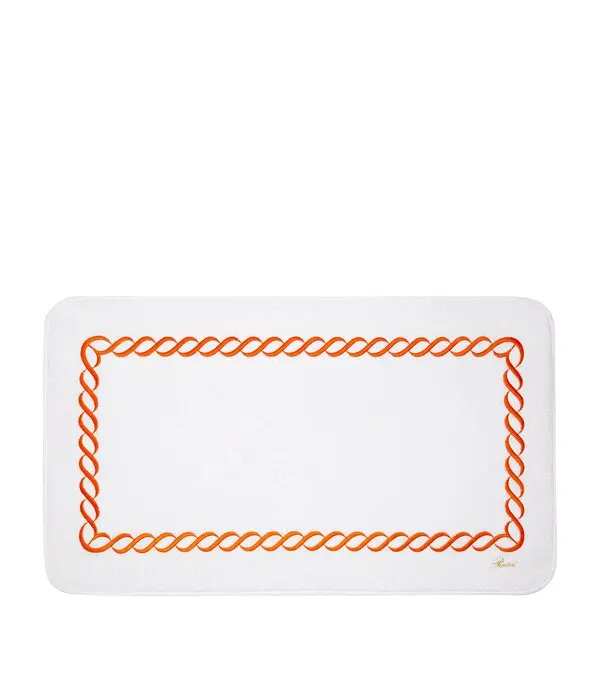 PRATESI Cotton Treccia Bath Mat - Orange