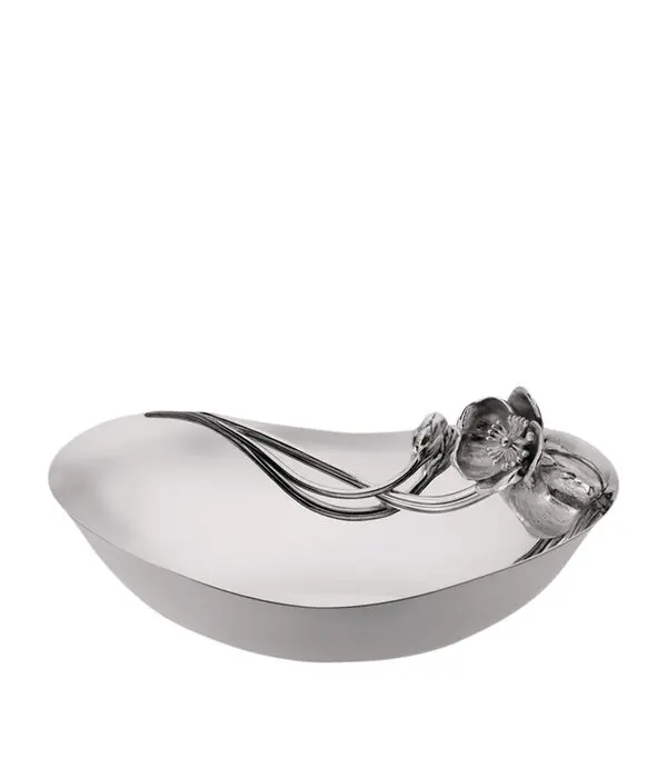 Christofle Plated Anemone-belle Époque Serving Bowl - Silver