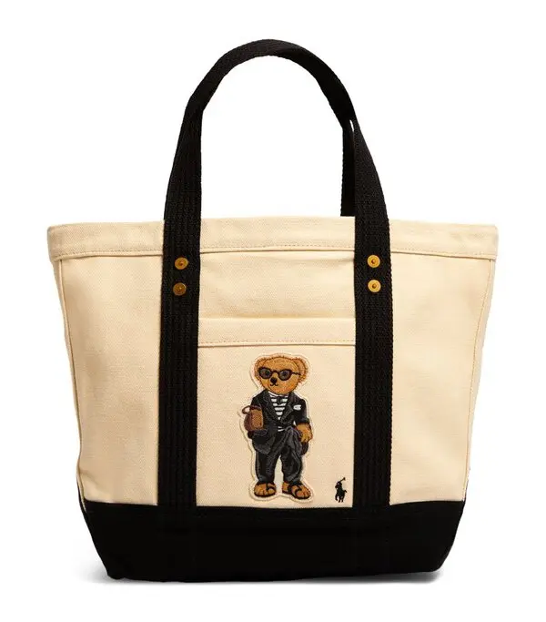 Ralph Lauren Canvas Polo Bear Tote Bag