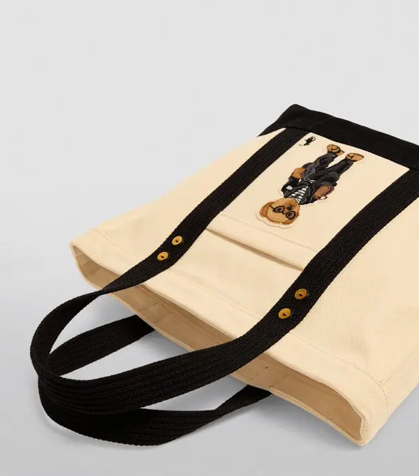 Ralph Lauren Canvas Polo Bear Tote Bag