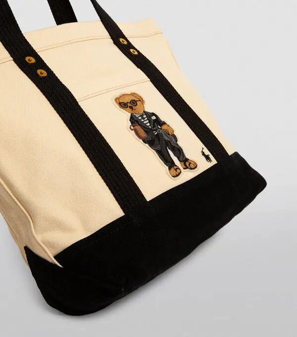 Ralph Lauren Canvas Polo Bear Tote Bag