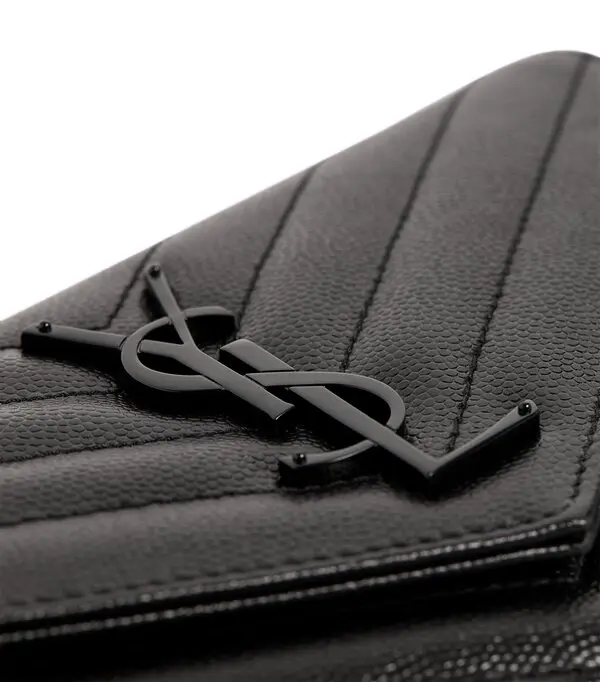 Saint Laurent Monogram Matelassé Large Flap Wallet
