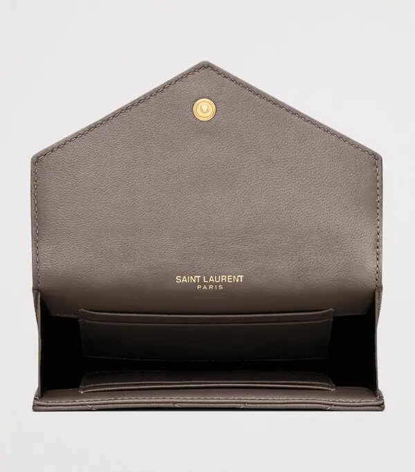 Saint Laurent Small Monogram Matelassé Envelope Wallet