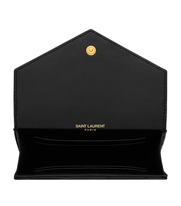 Saint Laurent Small Monogram Matelassé Envelope Wallet