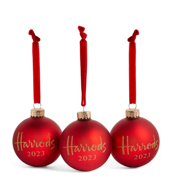 Harrods Glass Baubles 2023