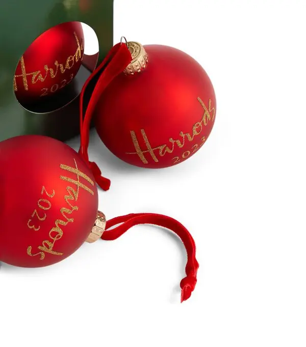 Harrods Glass Baubles 2023