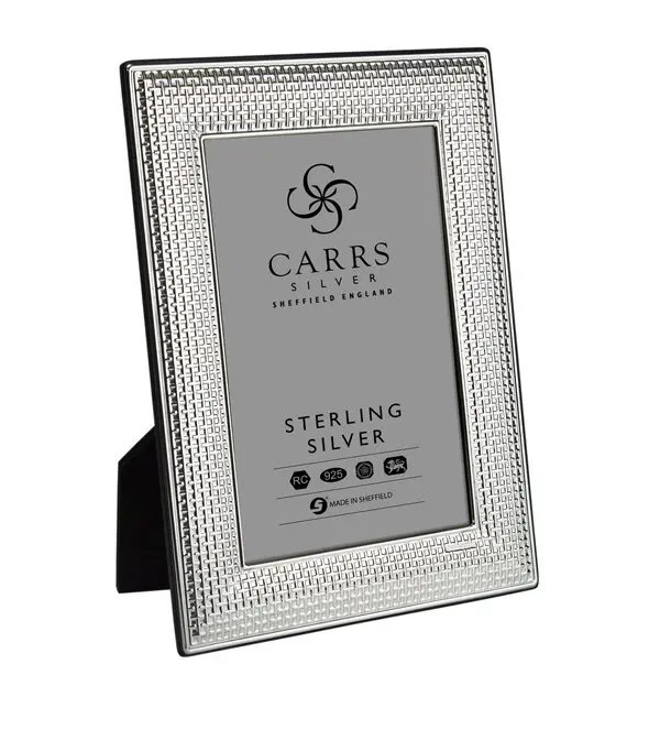 CARRS SILVER Sterling Cross Stitch Photo Frame - Silver