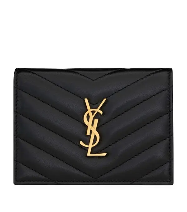 Saint Laurent Monogram Metalassé Bifold Wallet - Black