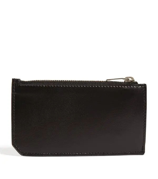 Saint Laurent Leather Fragments Monogram Card Holder