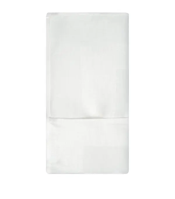 THOMAS FERGUSON Satin Band Linen Napkin - White