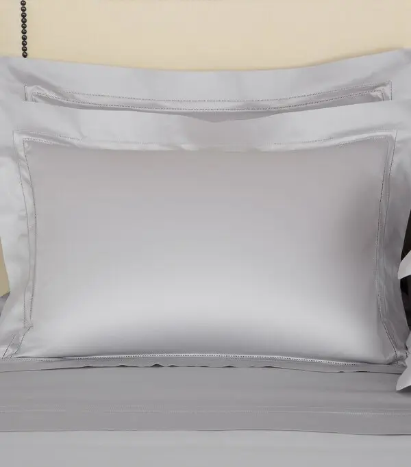 Frette Doppio Ajour Oxford Pillowcase - Grey