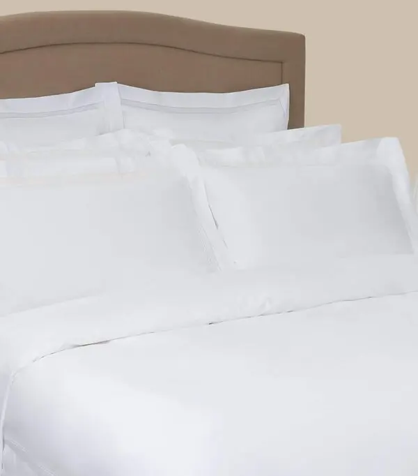 Frette Doppio Ajour Oxford Pillowcase - White