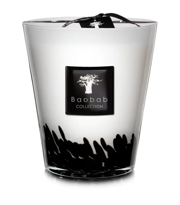 BAOBAB COLLECTION Feathers Candle - White