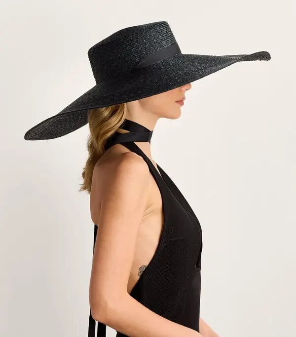 Eliurpi Straw Maxi Boater Hat