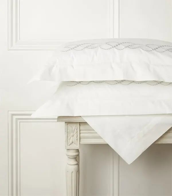 Frette Pearls Super King Flat Sheet