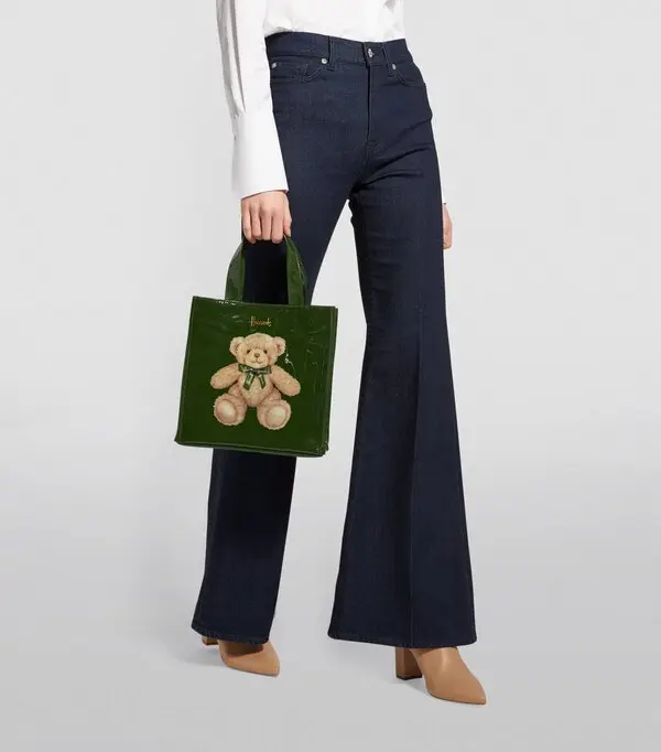 Harrods Jacob Bear Small Shopper Bag - Green | Editorialist