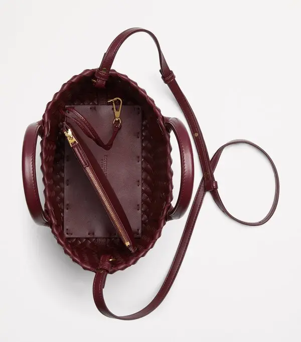 Bottega Veneta Mini Leather Cabat Tote Bag - Brown