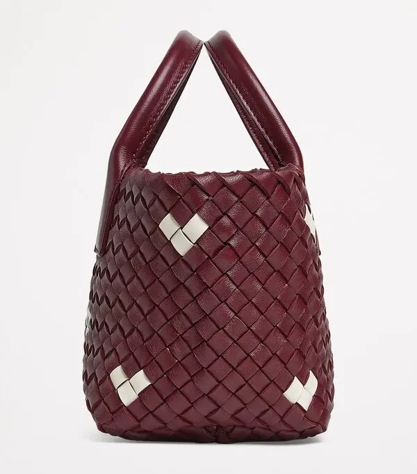Bottega Veneta Mini Leather Cabat Tote Bag - Brown