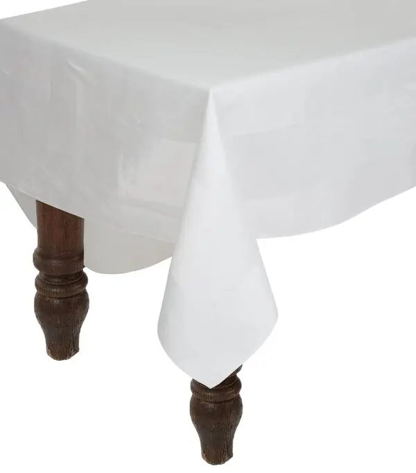 THOMAS FERGUSON Satin Band Tablecloth - White