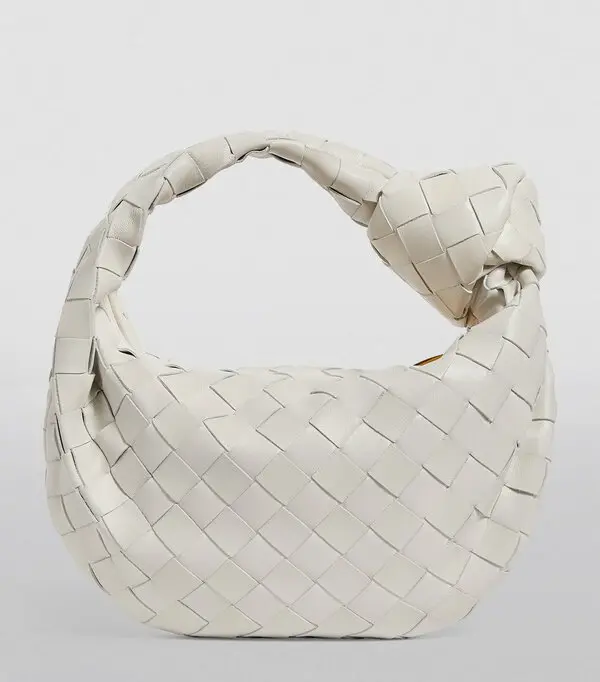 Bottega Veneta Mini Leather Jodie Bag - White