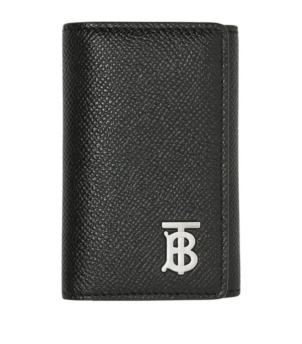 Burberry Leather Tb Monogram Folding Key Case