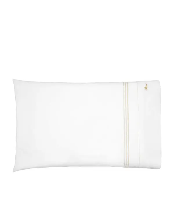 PRATESI Tre Righe Oxford Pillowcase - Green
