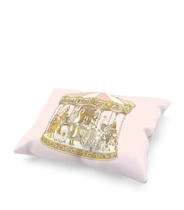ATELIER CHOUX Cotton-satin Carousel Pillow - Pink