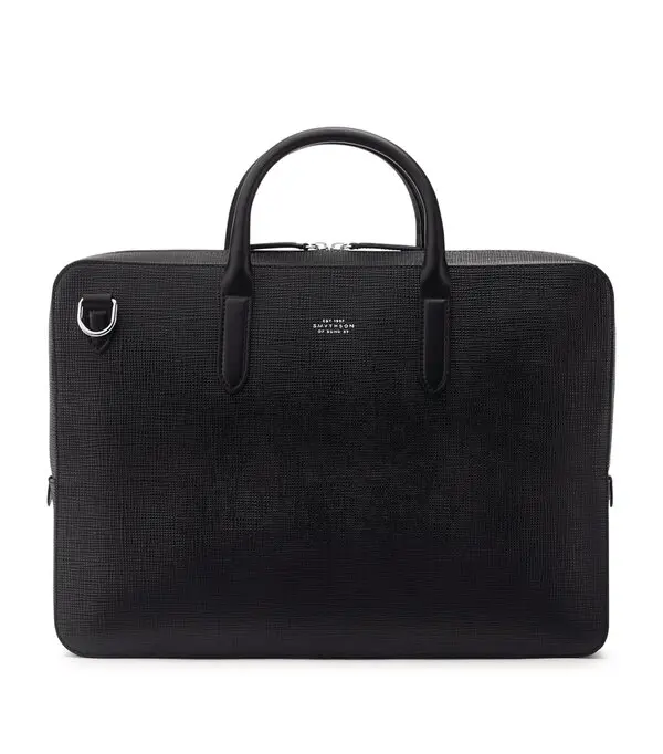 Smythson Leather Briefcase - Black