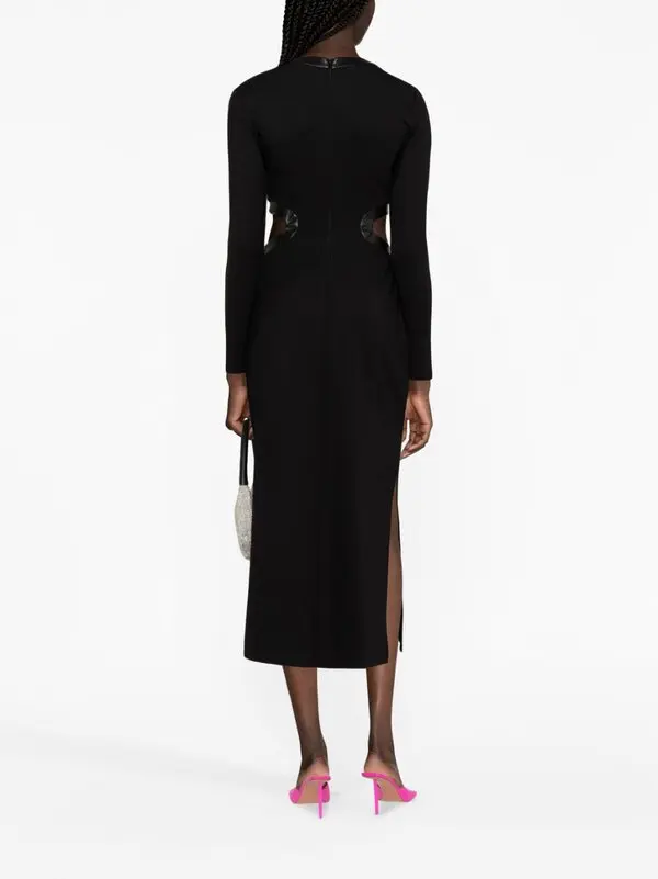 staud black cut out dress STAUD Astro Dress