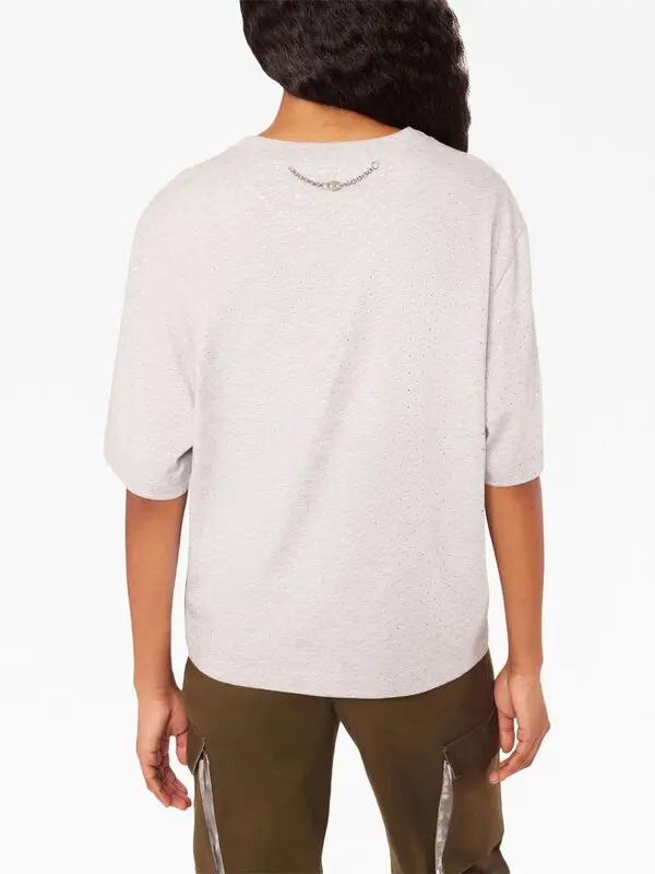 Rabanne Logo-print Rhinestone T-shirt