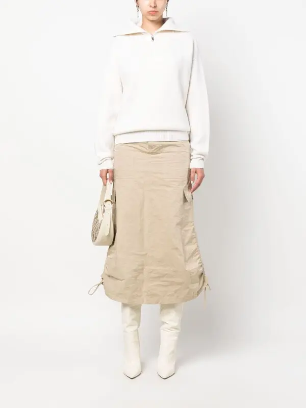 Coperni Wool-blend Half-zip Jumper - White