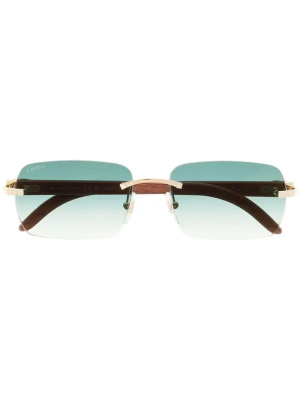 CARTIER Rectangle-frame Sunglasses